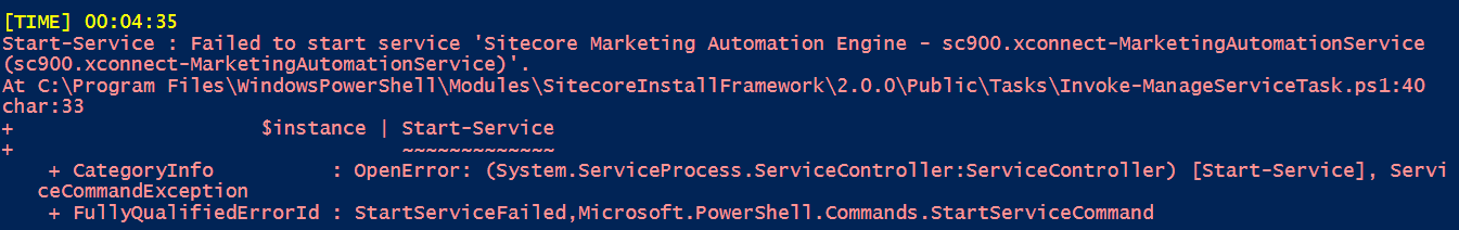 Installation Error Failed To Start Service Sitecore Marketing